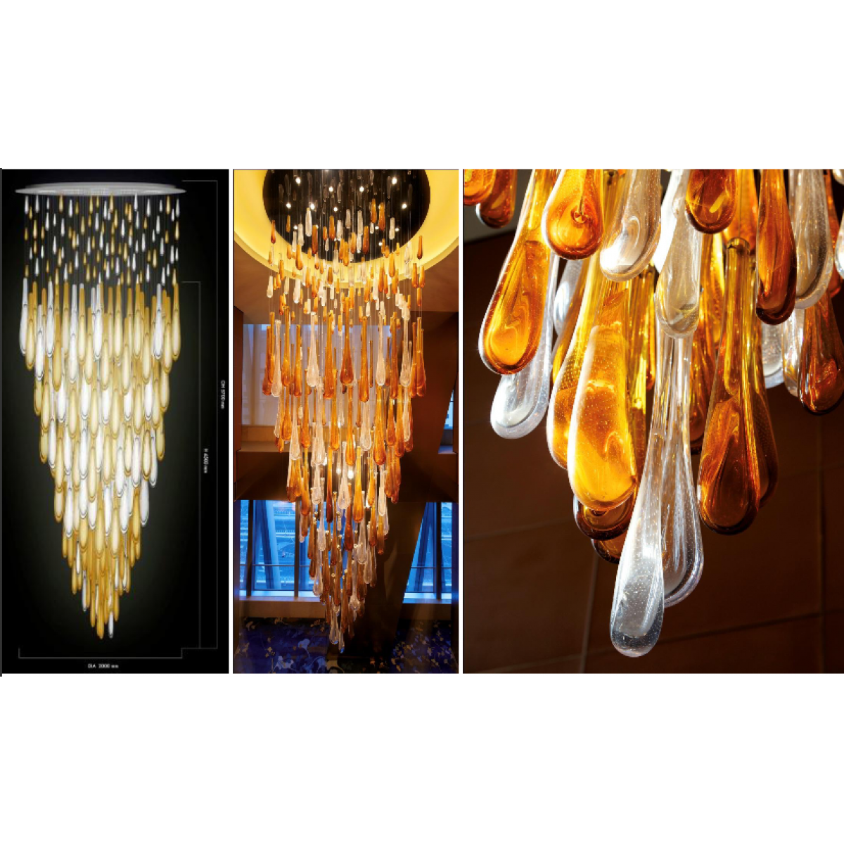 custom made lighting for hotel and hospitality commercial space etc ...